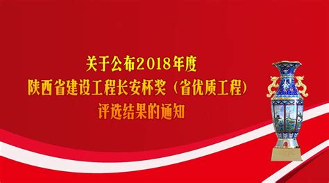 【通知】转发陕西省住房和城乡建设厅关于公布2018年度陕西省建设工程长安杯奖（省优质工程）评选结果的通知