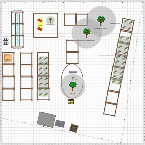 Garden Plan Oak Tree Garden Section