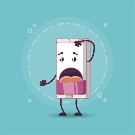 만화 스마트 폰 디자인 프리미엄 벡터