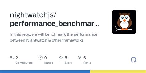Github Nightwatchjsperformancebenchmarking In This Repo We Will
