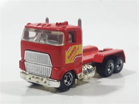 1993 Hot Wheels Ford Stake Bed Truck Red Die Cast Toy Car Vehicle Semi