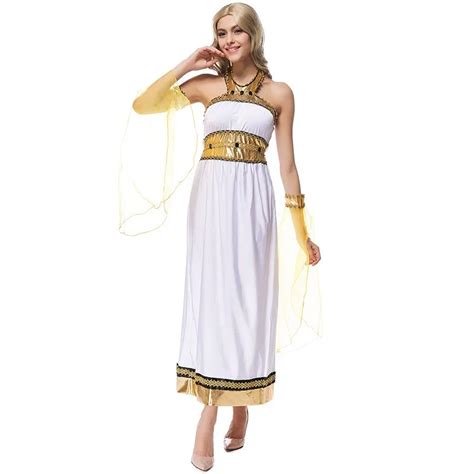 Ancient Egypt Queen Roman Princess Costume Sexy Halloween Party Cosplay Outfit With Goddess