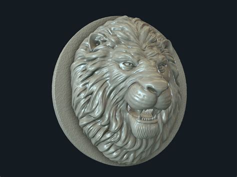 Bas relief Lion modèle 3D 10 obj stl Free3D