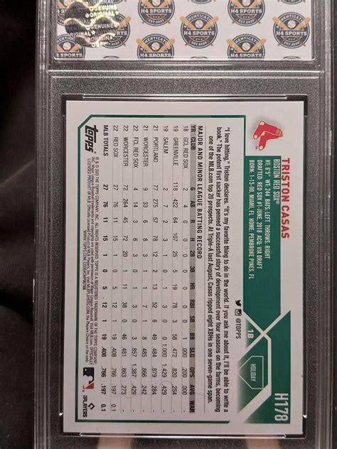 2023 Topps Holiday Variation H178 Triston Casas Rc For Sale Online