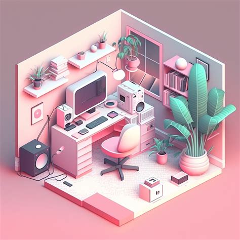 Blender 3d Render Midjourney Ai Gamer Computer Setup Artofit