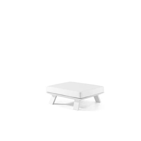 Cesano Lounge Poef In Wit Aluminium Met Natte White All Weather