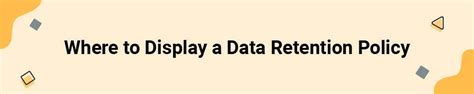 Data Retention Policy Termsfeed