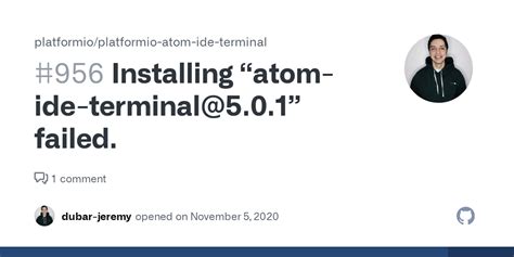 Installing “atom Ide Terminal501” Failed · Issue 956 · Platformio