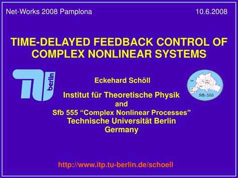 Ppt Time Delayed Feedback Control Of Complex Nonlinear Systems