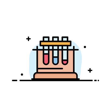 Lab Test Chemistry Science Business Flat Line Filled Icon Vector Banner Template 17992765 Vector