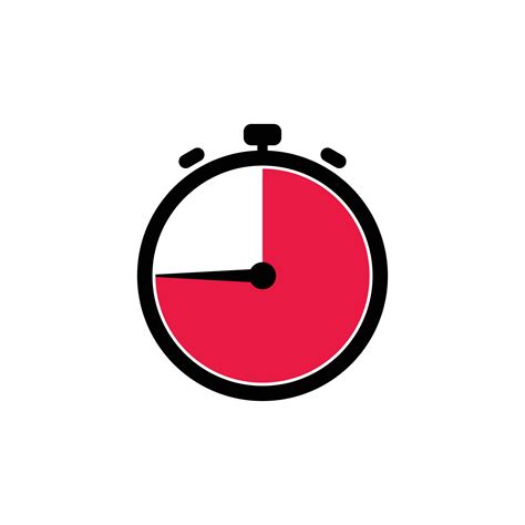 45 Minutes Analog Clock Icon White Background 34899663 Vector Art At