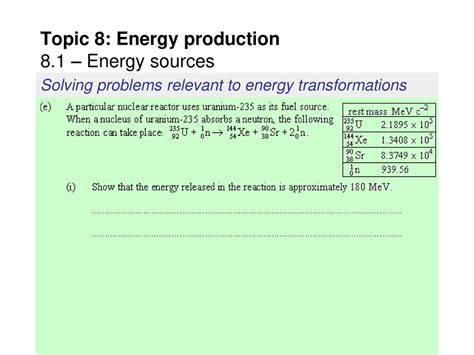 Topic 8 Energy Production 81 Energy Sources Ppt Download