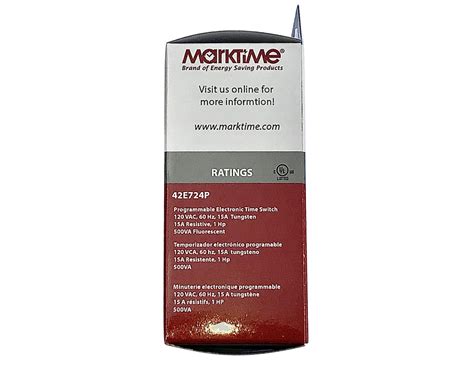 Marktime 42e724p Programmable Electronic Time Switch