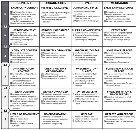 Project Grading Rubric Examples