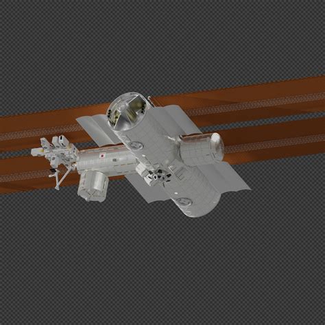 Space Station Freedom Option C 3d Model Cgtrader