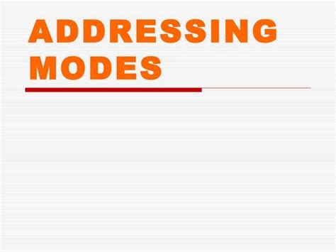 Addressing Mode Ppt