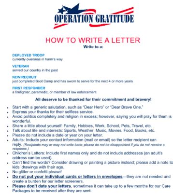 Pvrhsd Supports Operation Gratitude The Trailblazer
