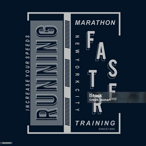 뉴욕시에서 실행 및 실행의 주제에 벡터 그림 스포츠 타이포그래피 티셔츠 그래픽 포스터 인쇄 실행 배너 전단지 엽서 마라톤 키에 대한 스톡 벡터 아트 및 기타 이미지 Istock