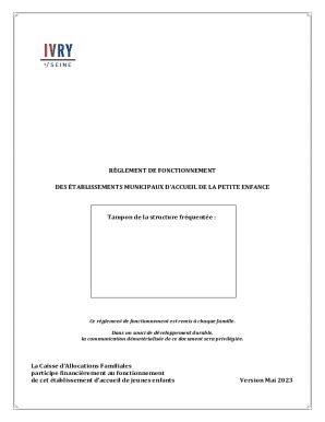 Remplissable En Ligne Rglement Des Tablissements D Accueil De La Petite