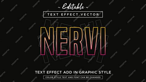 Premium Vector Cool Glowing Color Combination Text Effect Style