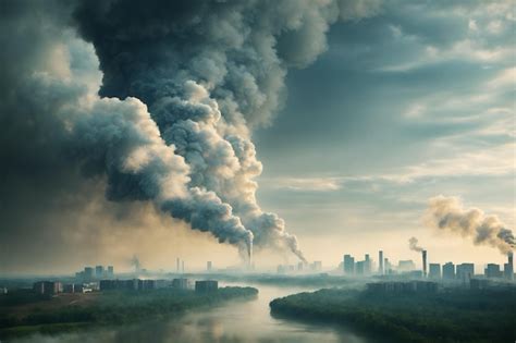 Premium Photo A Concept Of Air Pollution And Greenhouse Effects