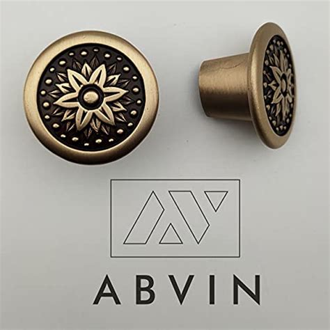 Abvin Solid Brass Antique Knobs Unique Cabinet Pulls Beautiful Drawer Knobs Decorative Knobs