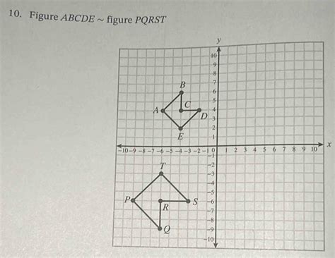 Solved Figure Abcde ~ Figure Pqrst X Math