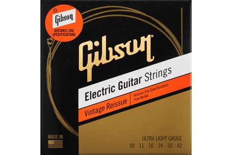 Струны для электрогитар GIBSON SEG-HVR9 VINTAGE REISSUE 9-42 ULTRA ...