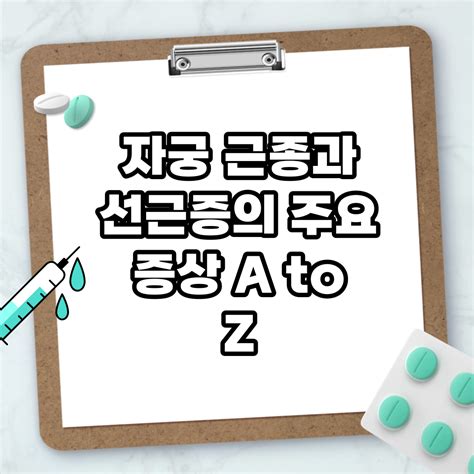 자궁 근종과 선근증의 주요 증상 A To Z 건강 꿀팁