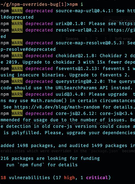 Github Jchiemnpm Overrides Bug Bug For Npm Ci When Used On Versions