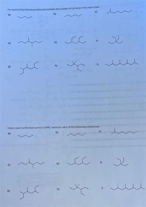 Solved For Each Of The Following Molecules Indicate The