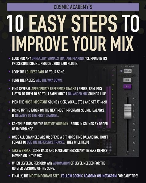 10 Easy Steps To Improve Your Mix Music Production Tips Midisic Artofit