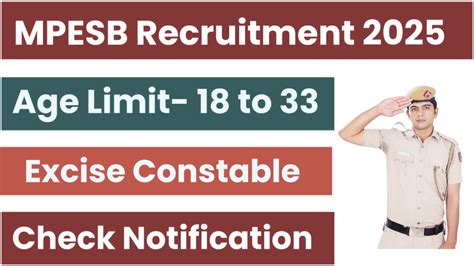 Mpesb Excise Constable Recruitment 2025 Notification Released And