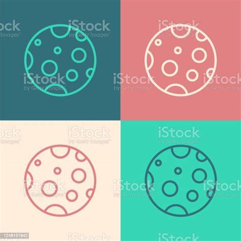 팝 아트 라인 달 아이콘 색상 배경에 격리 벡터 일러스트레이션 0명에 대한 스톡 벡터 아트 및 기타 이미지 0명 가득 찬 고풍스런 Istock