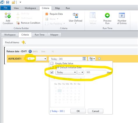 Winshuttle Query Constraining Dates Automate