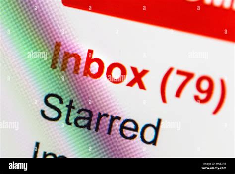 Unread Emails Email Account Email Internet Symbolic Image Screenshot Stock Photo Alamy