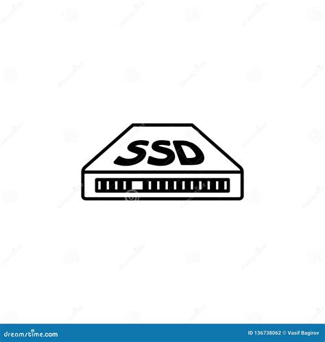 Ssd Icon Vector Ssd Vector Graphic Illustration Ssd Icon Stock