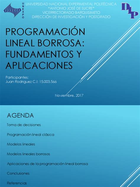 Programación Lineal Borrosa Fundamentos Y Aplicaciones Pdf