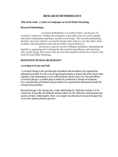 Research Methodology Pdf Methodology Hypothesis