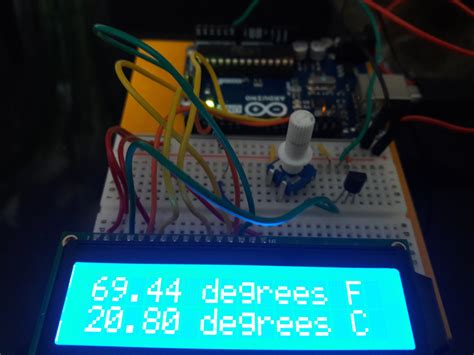 LCD Thermometer Using TMP Sensor Arduino Project Hub