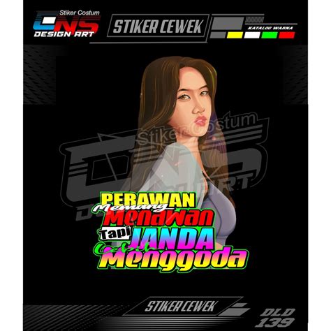 Jual Stiker Cewek Cantik Stiker Vector Hijab Keren Sticker Print