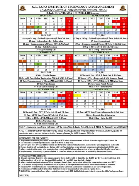 academic calender odd semester 2023 24 pdf academic term