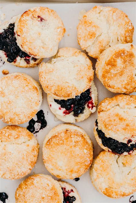 Homemade Blueberry Jam With Buttermilk Honey Biscuits Recipe The Feedfeed