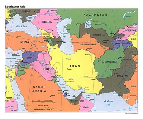 North Africa And Southwest Asia Political Map Map