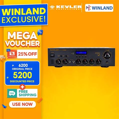 Kevler By Winland Gx7 Pro High Power Videoke Amplifier 800w X 2 Mic Echo Gx 7 Shopee Philippines
