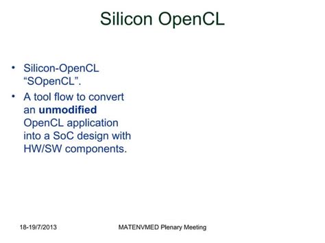 Automatic Generation Of Platform Architectures Using Open Cl And Fpga Roadmap Ppt