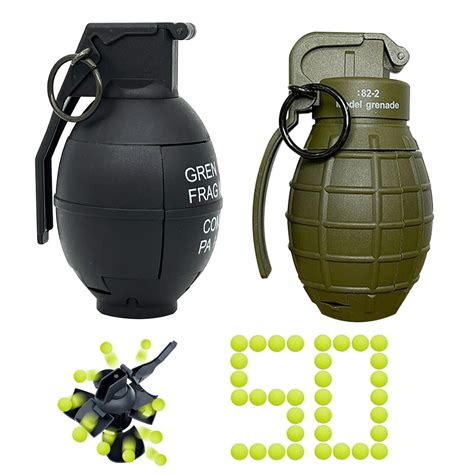 Reglory Toy Hand Grenade For Cs Battle Game Tactical Cs Grenade With 50 Foam Ammo