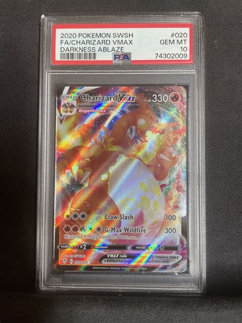 Mavin 2020 Pokemon Charizard Vmax Darkness Ablaze Psa 10 Gem Mint