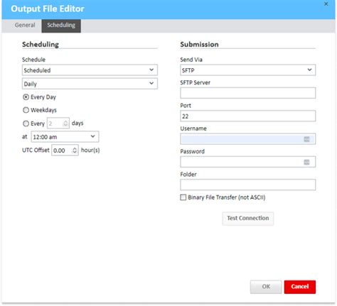Scheduling Output File