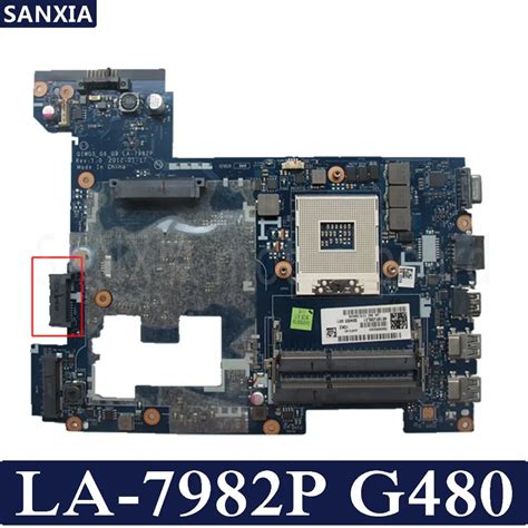KEFU QIWG5 G6 G9 LA 7982P Laptop Motherboard For Lenovo G480 Test
